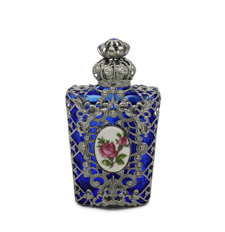 Victorian Blue Rose Perfume Bottle — Victorie Inc.